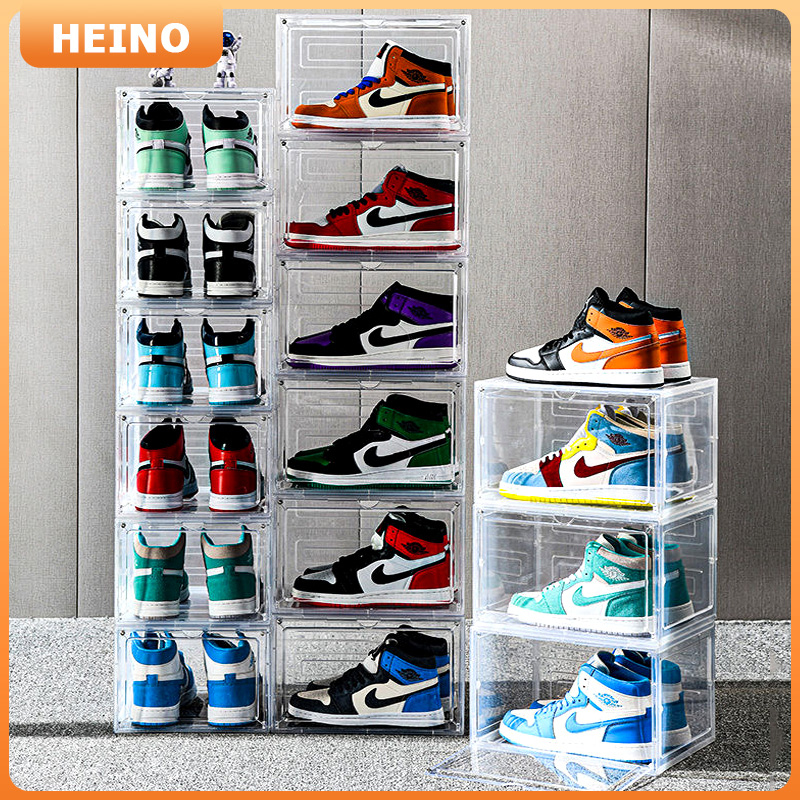 Jual HEINO Kotak Sepatu Lipat Transparan Tebal Shoes Storage Box ...