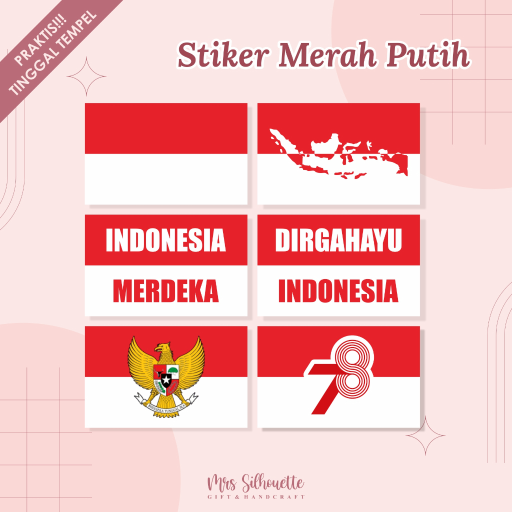 Jual STIKER MERAH PUTIH / BENDERA / KEMERDEKAAN / PIPI / DIRGAHAYU ...