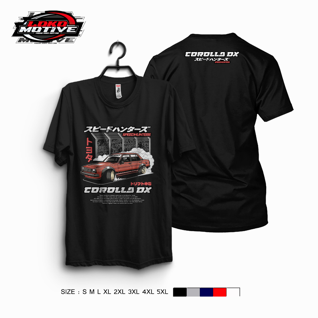 Jual kaos premium toyota corolla DX 2 bahan COTTON COMBED 24S super ...