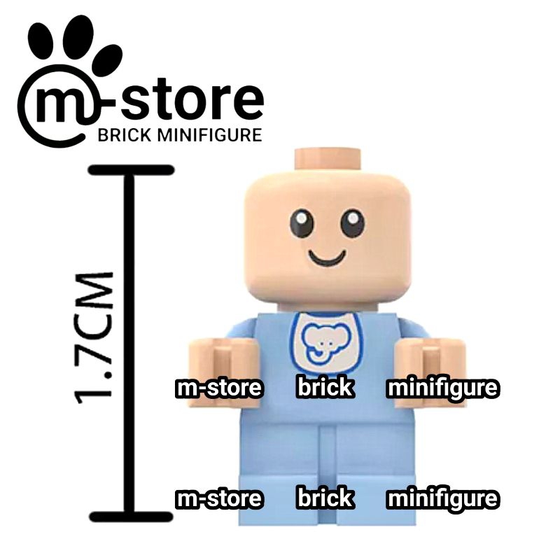 Jual brick baby blue micro figure mini toy figure | Shopee Indonesia