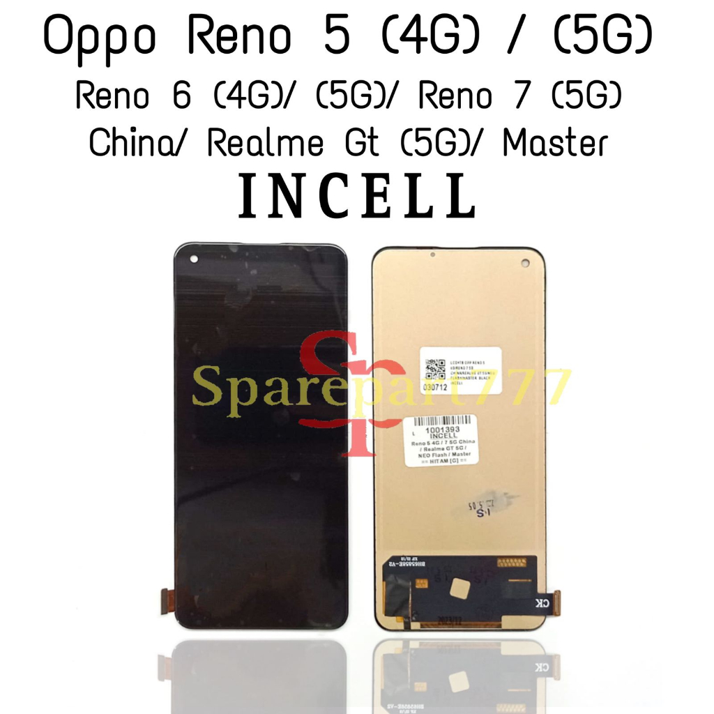 Jual INCELL - LCD Touchscreen Fullset Reno 5 4G / 5G / Reno 6 4G / 5G ...