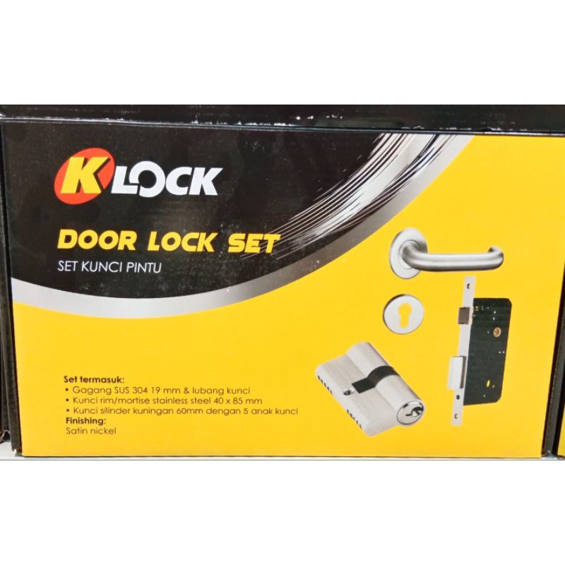 Jual K-LOCK Set Handle Pintu/Set Gagang Pintu - Satin | Shopee Indonesia
