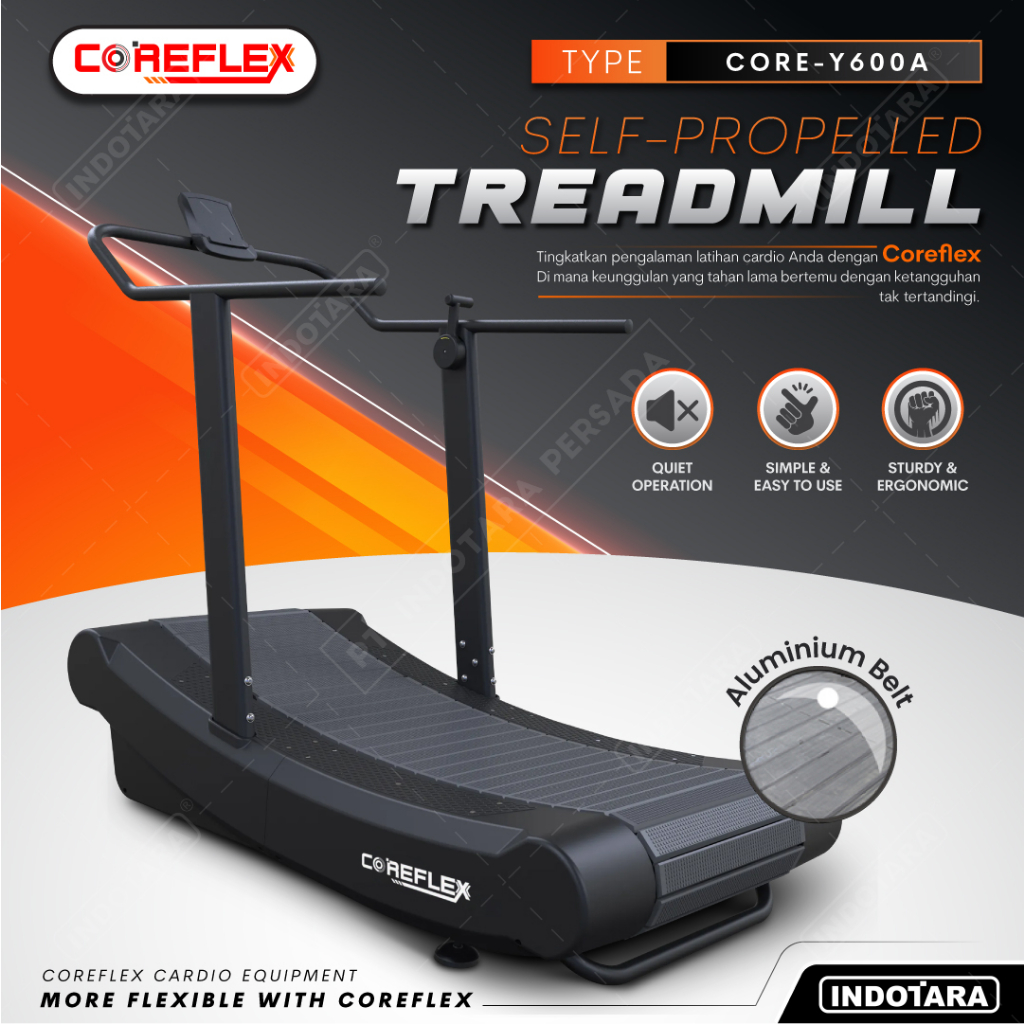 Jual Treadmill Curve Alat Fitness Treadmill Manual Coreflex CORE-Y600A | Shopee Indonesia