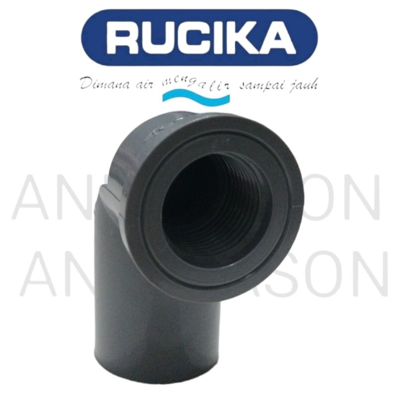 Jual ELBOW DRAT 1/2 INCI RUCIKA FAUCET ELBOW AW PVC DRAT 1/2 INCI L ...