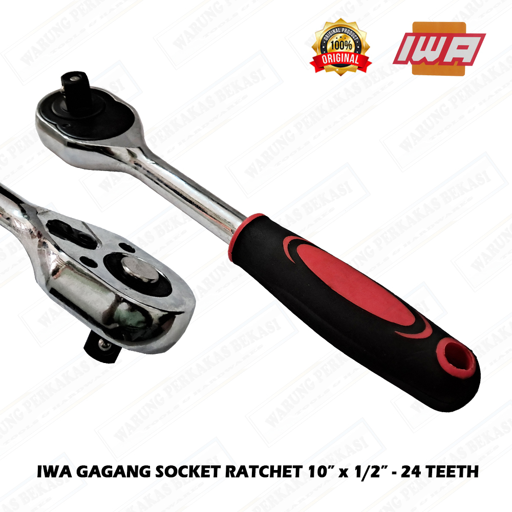 Jual IWA 1/2" x 10" Gagang Stang Ratchet Handle Kunci Mata Sok Panjang ...