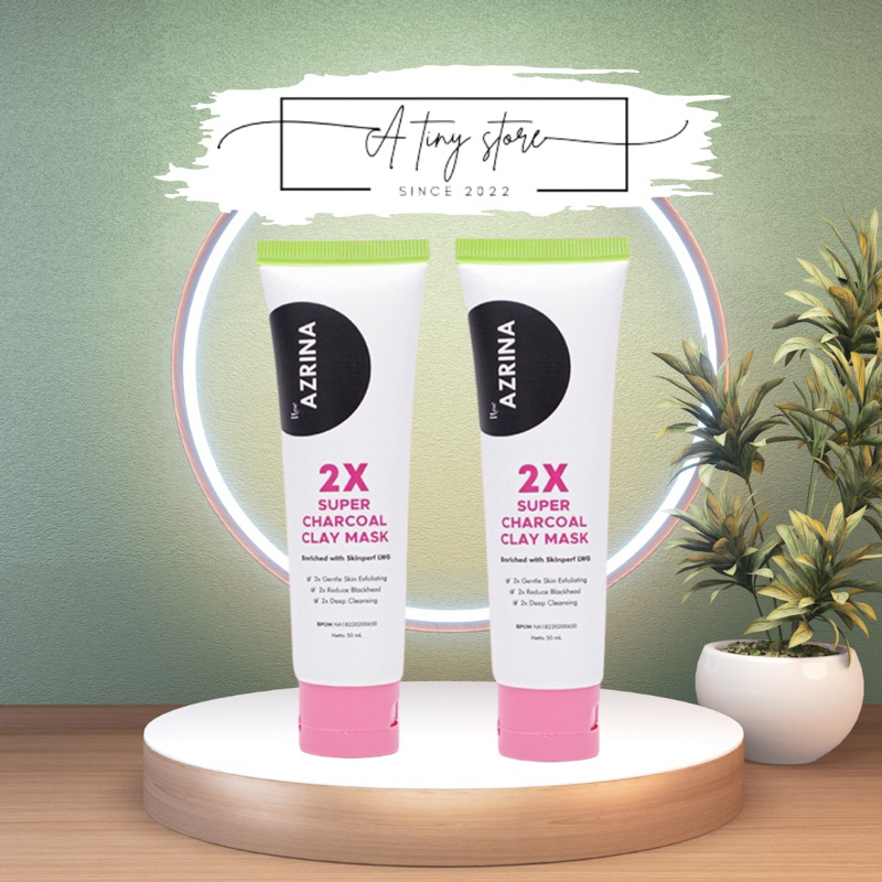 Jual [DAPAT 2] AZRINA - 2X Super Charcoal Clay Mask | Shopee Indonesia
