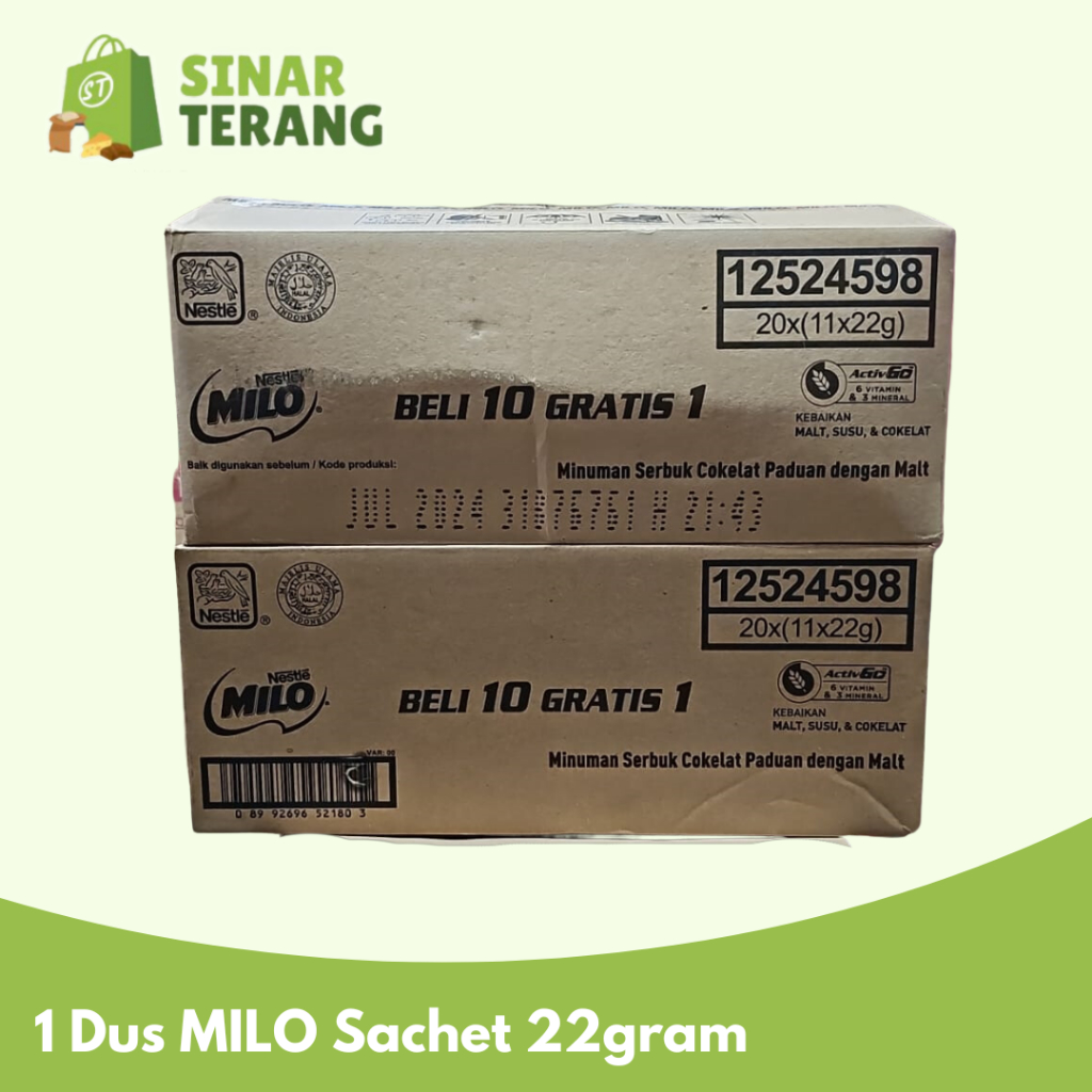Jual 1 DUS MILO Activ go (10 sachet X 22 gr ) Karton / dus | Shopee ...