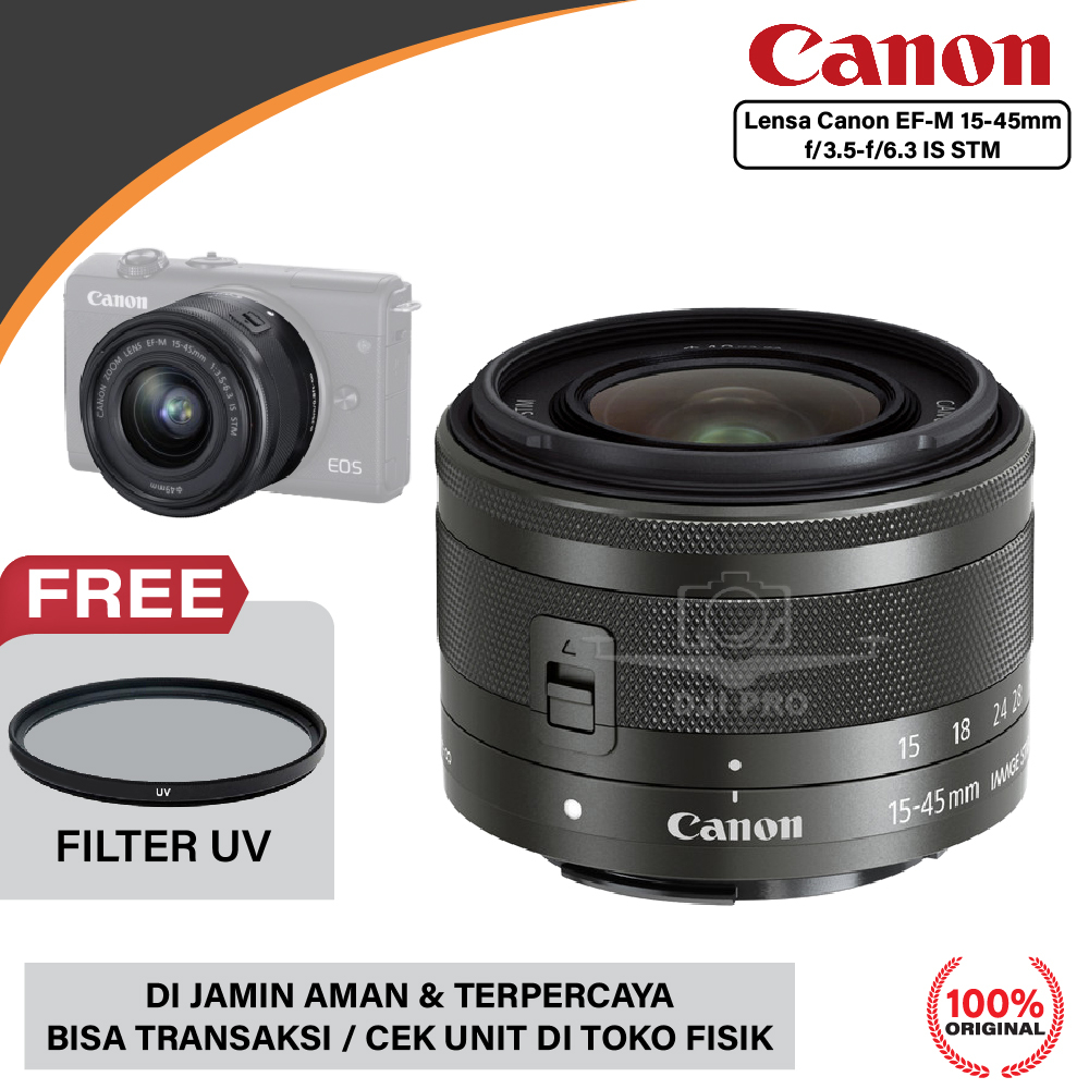 Jual LENSA CANON EF-M 15-45MM F3.5-6.3 IS STM LENS MIRORRLESS ORIGINAL ...
