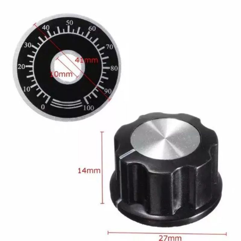 Jual Knop Potentiometer & Panel Skala Indikator 0-100 | Shopee Indonesia