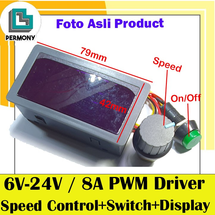 Jual CCM5D PWM 8A Speed Control Motor LED Display DC Switch On Off 6 ...