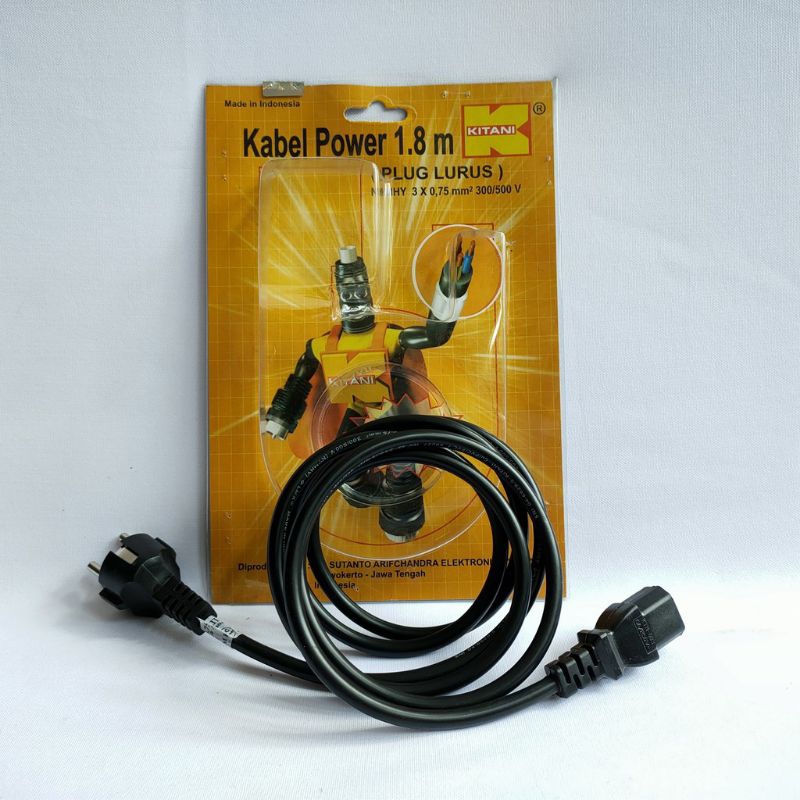 Jual Kabel power/ac/computer kitani 1,8mt | Shopee Indonesia