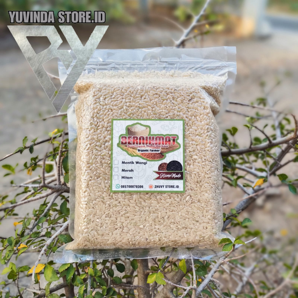 Jual BERAS ORGANIK BERNIKMAT PECAH KULIT (BERAS COKLAT) 1 KG | Shopee ...