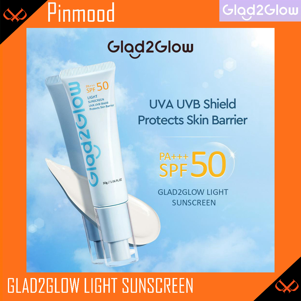 Jual GLAD2GLOW LIGHT SUNSCREEN GEL UV SPF50 PA+++ [ 30 G ] OIL CONTROL ...