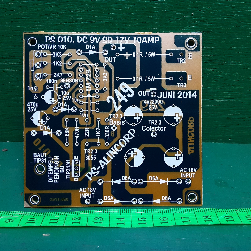 Jual PCB Regulator Adjustments 0-17volt 10amper singel LM723 | Shopee ...