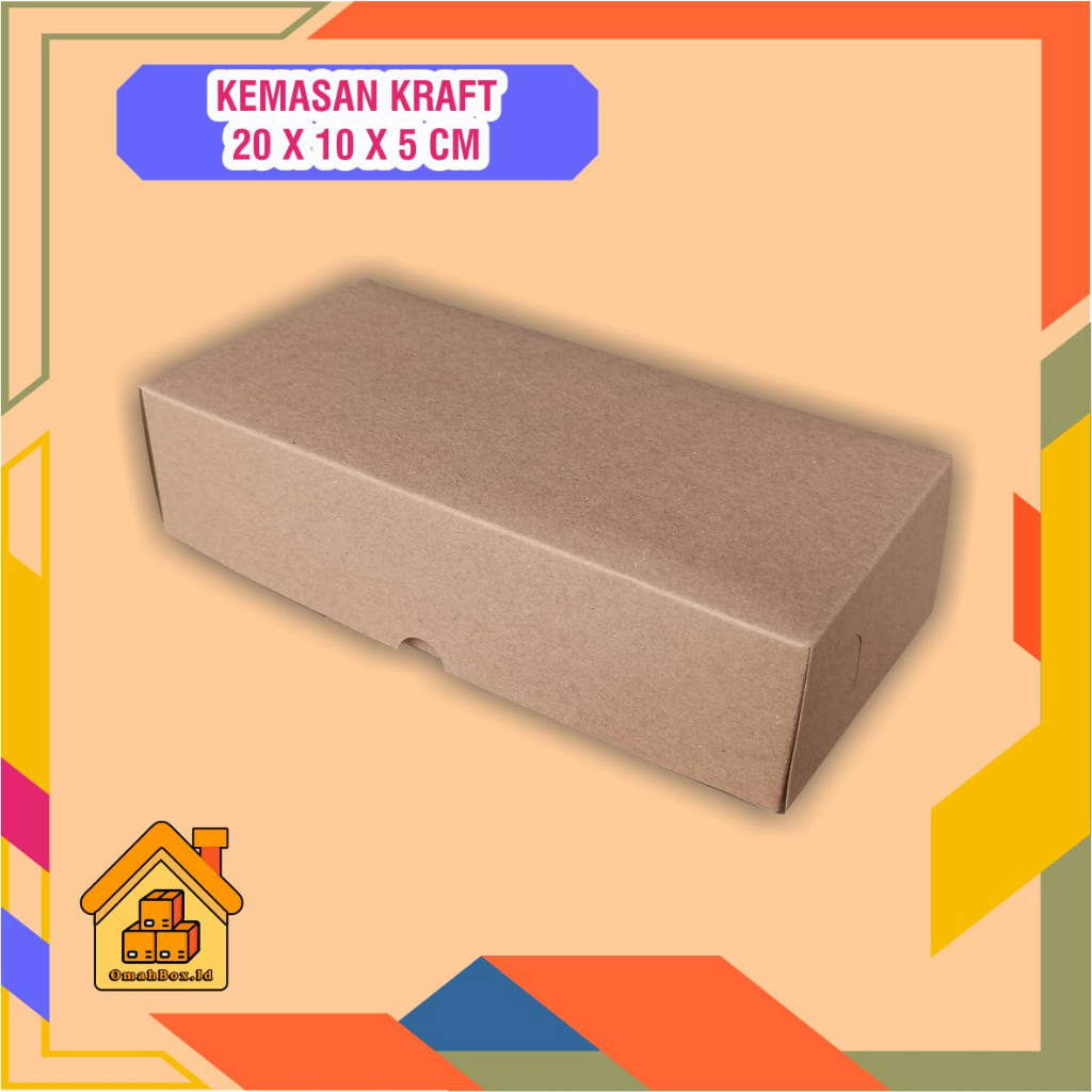 Jual kemasan kraft 20x10x5 cm | Box Donat | laminasi Bagian dalam | box ...