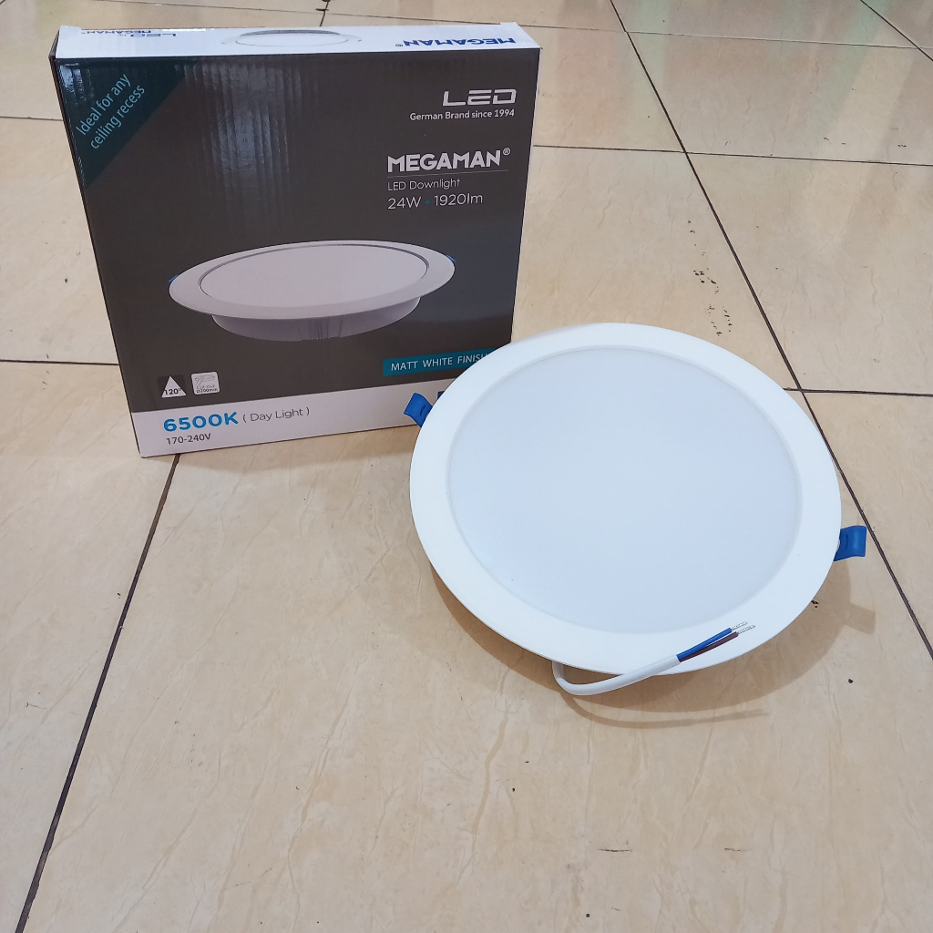 Jual Lampu LED Panel 24 Watt 24w MEGAMAN Downlight IB Tanam Bulat 8 ...