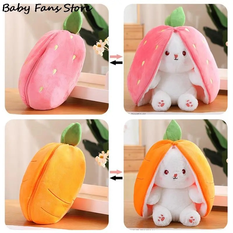 Jual Mainan Boneka Mewah Kelinci Flip lucu Strawberry untuk Kelinci ...