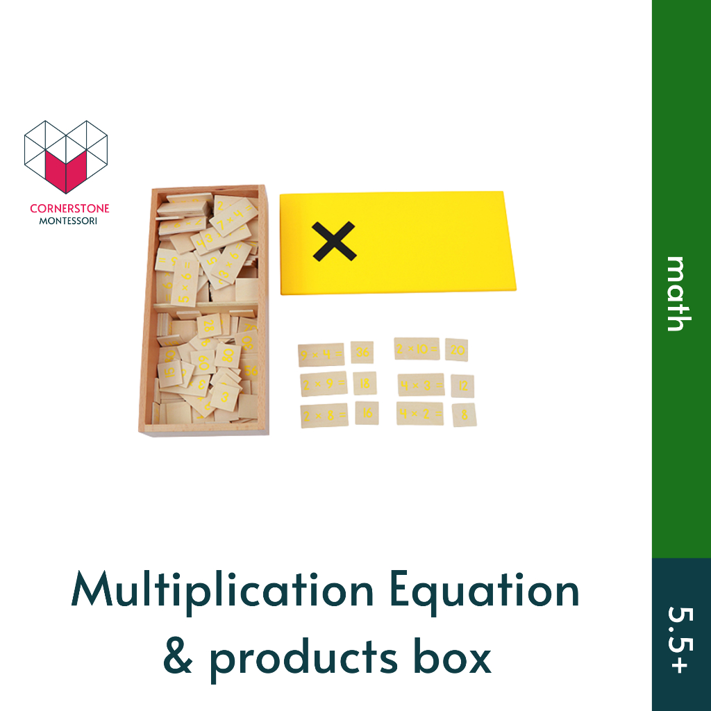 Jual Cornerstone Montessori Multiplication Equation and Products Box ...