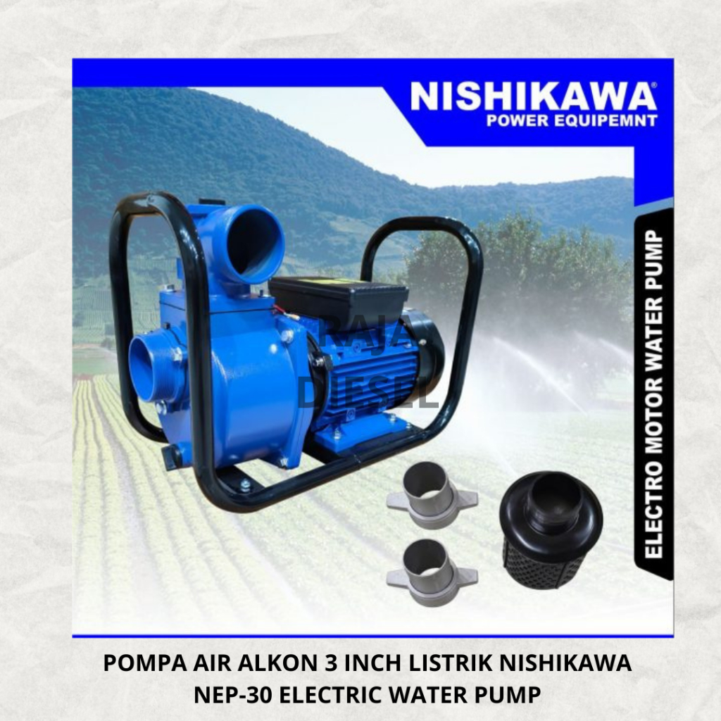 Jual POMPA AIR ALKON 3 INCH LISTRIK NISHIKAWA NEP-30 ELECTRIC WATER ...