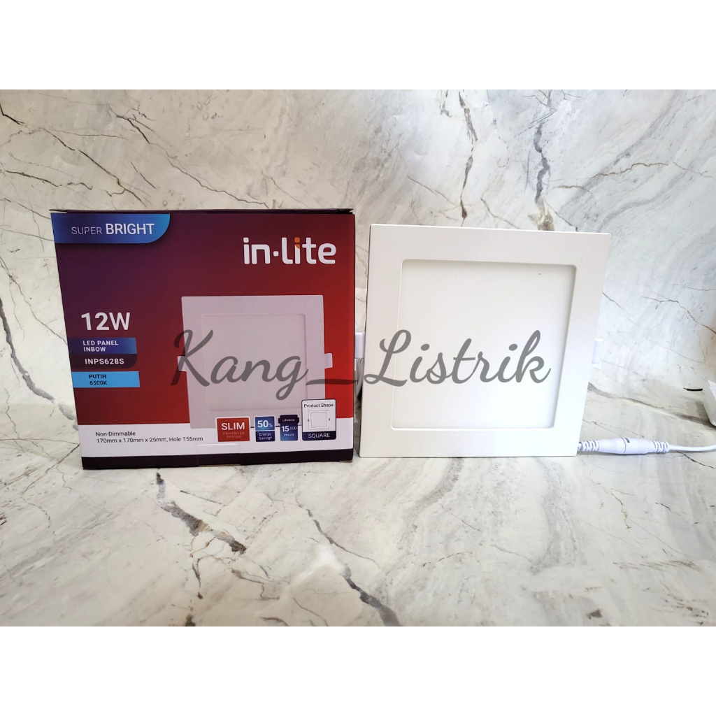 Jual Lampu Downlight LED Panel Inlite 12Watt INBOW KOTAK / INPS628S 12W ...