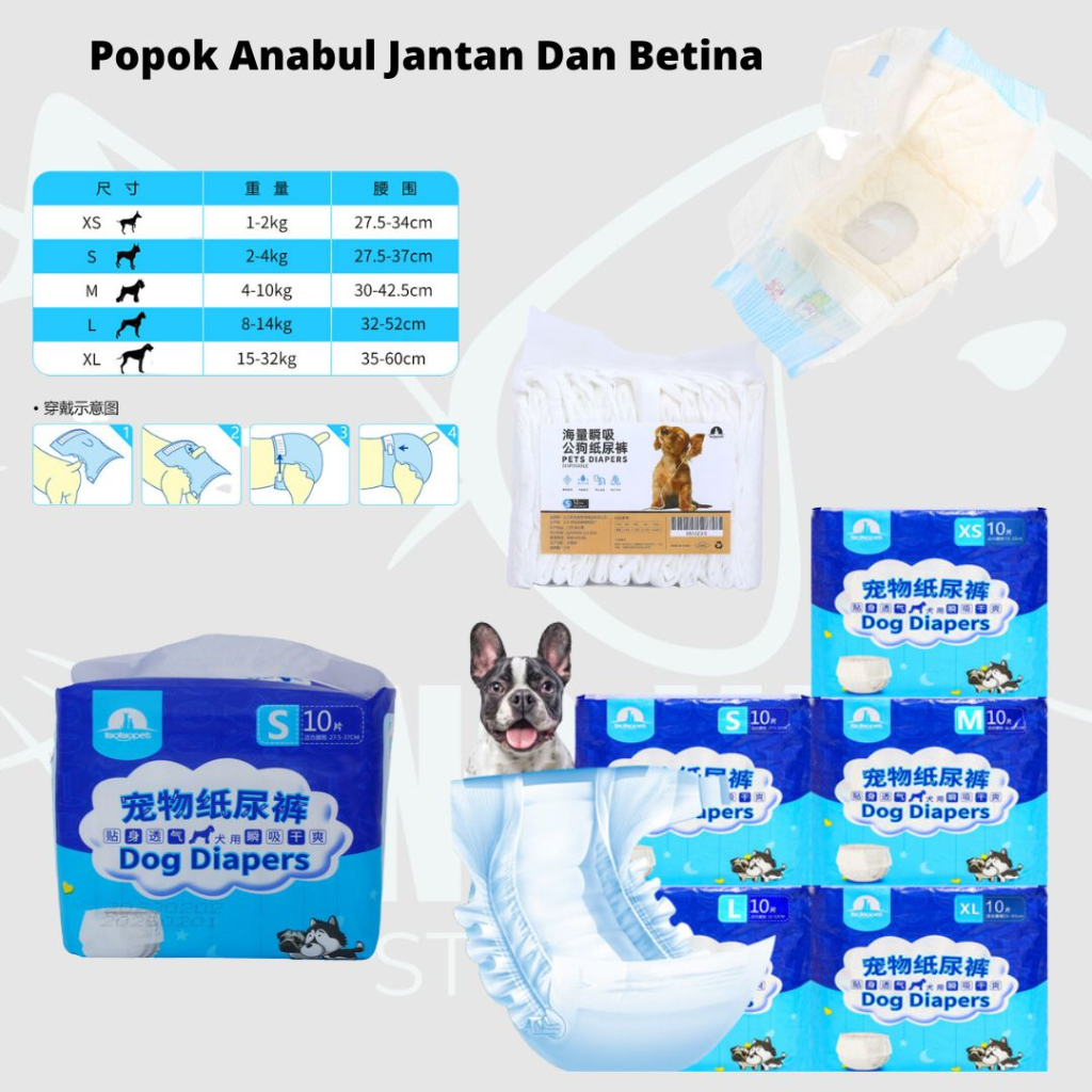 Jual Popok Anjing Jantan Dan Betina / Dog Male and Female Diapers ...