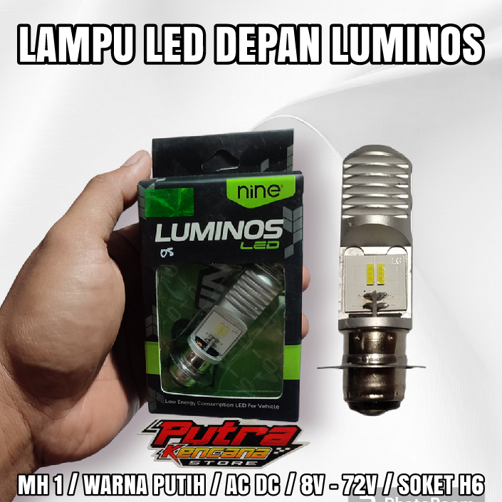 Jual LAMPU DEPAN LED - LUMINOS MH1 / WARNA PUTIH / AC DC - UNIVERSAL KE ...