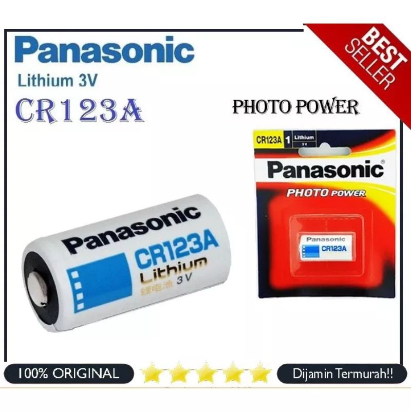 Jual Baterai ORIGINAL PANASONIC CR123A 3V LITHIUM | Shopee Indonesia