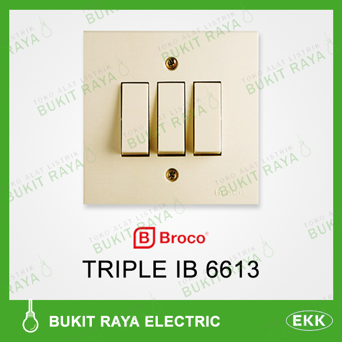 Jual Broco 6613 Saklar IB Triple Switch | Shopee Indonesia