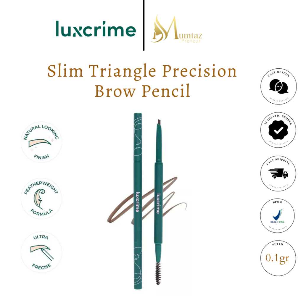 Jual LUXCRIME SLIM TRIANGLE PRECISION BROW PENCIL PENSIL ALIS ...
