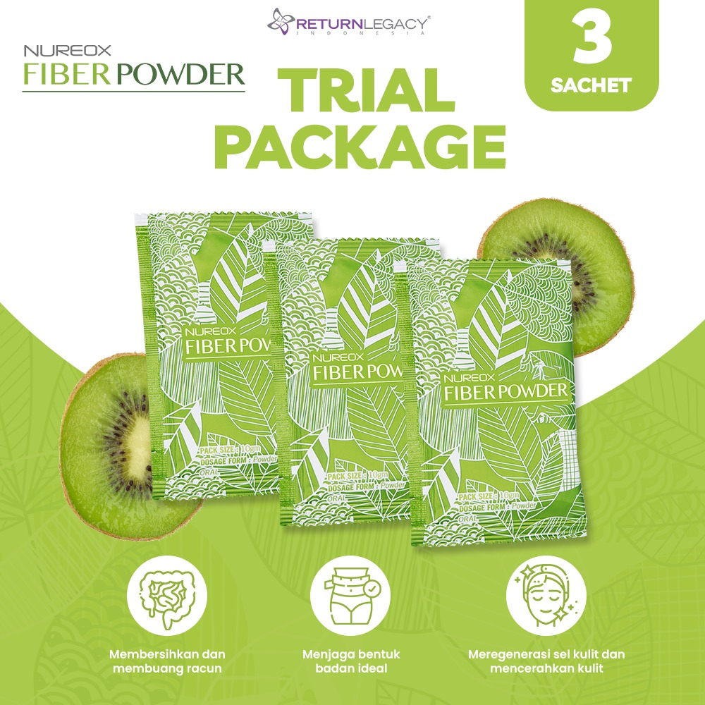 Jual NUREOX FIBER POWDER - 3 SACHET FIBER POWDER TRIAL PACKAGE | Shopee ...