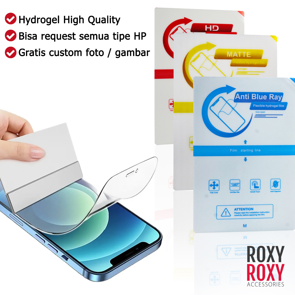 Jual Antigores Hydrogel Custom Handphone, Nintendo Switch, All Type ...