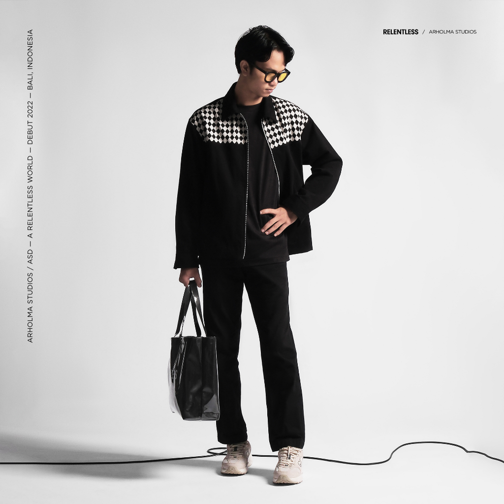 Jual Arholma Studios - Zip Jacket 'Marcello' Black | Shopee Indonesia
