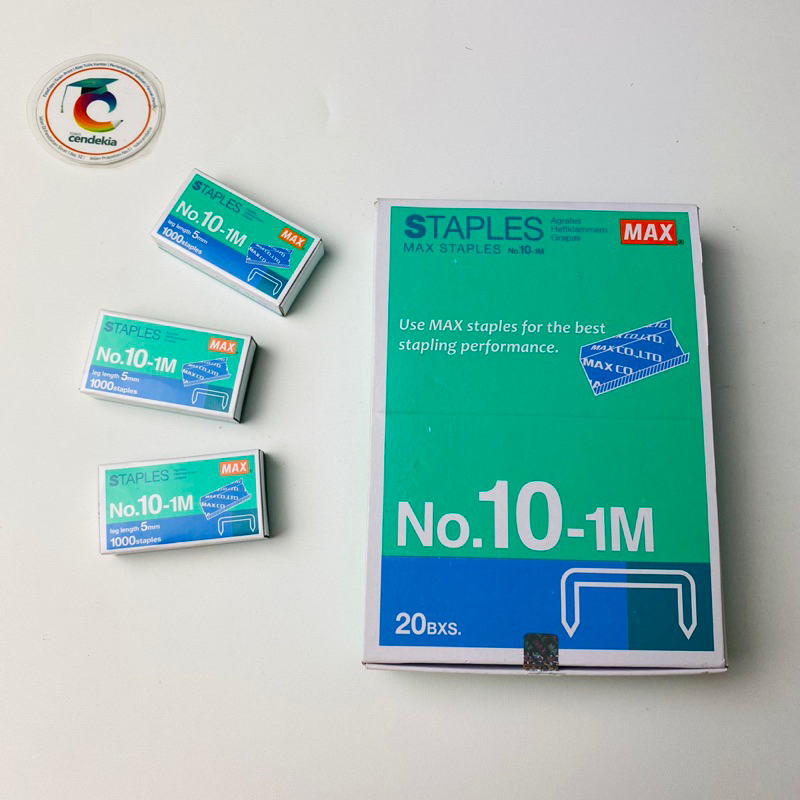 Jual Isi Stapler Staples MAX No. 10 Original Hekter (No. 10-1M) Ecer ...