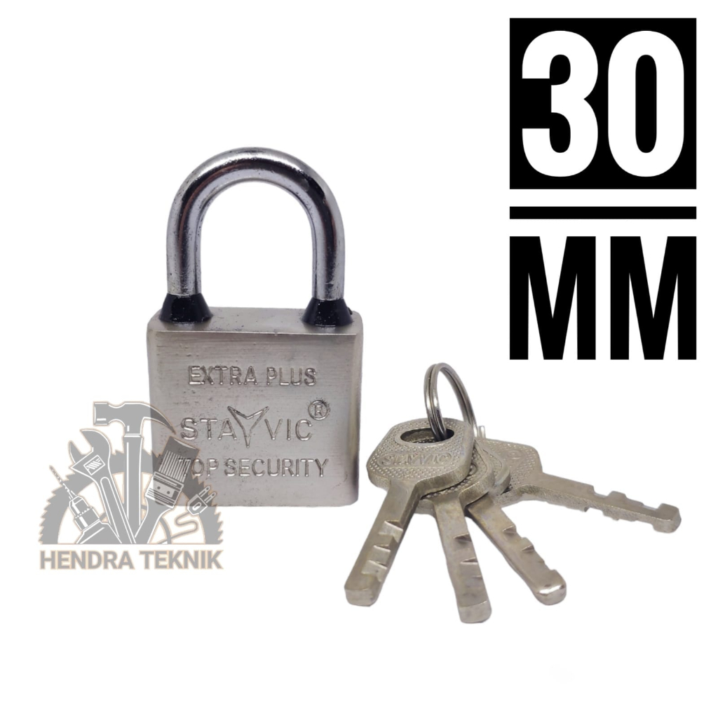 Jual GEMBOK PUTIH 30MM 40MM 50MM PENDEK / PANJANG BESI KUNCI GANTUNG ...