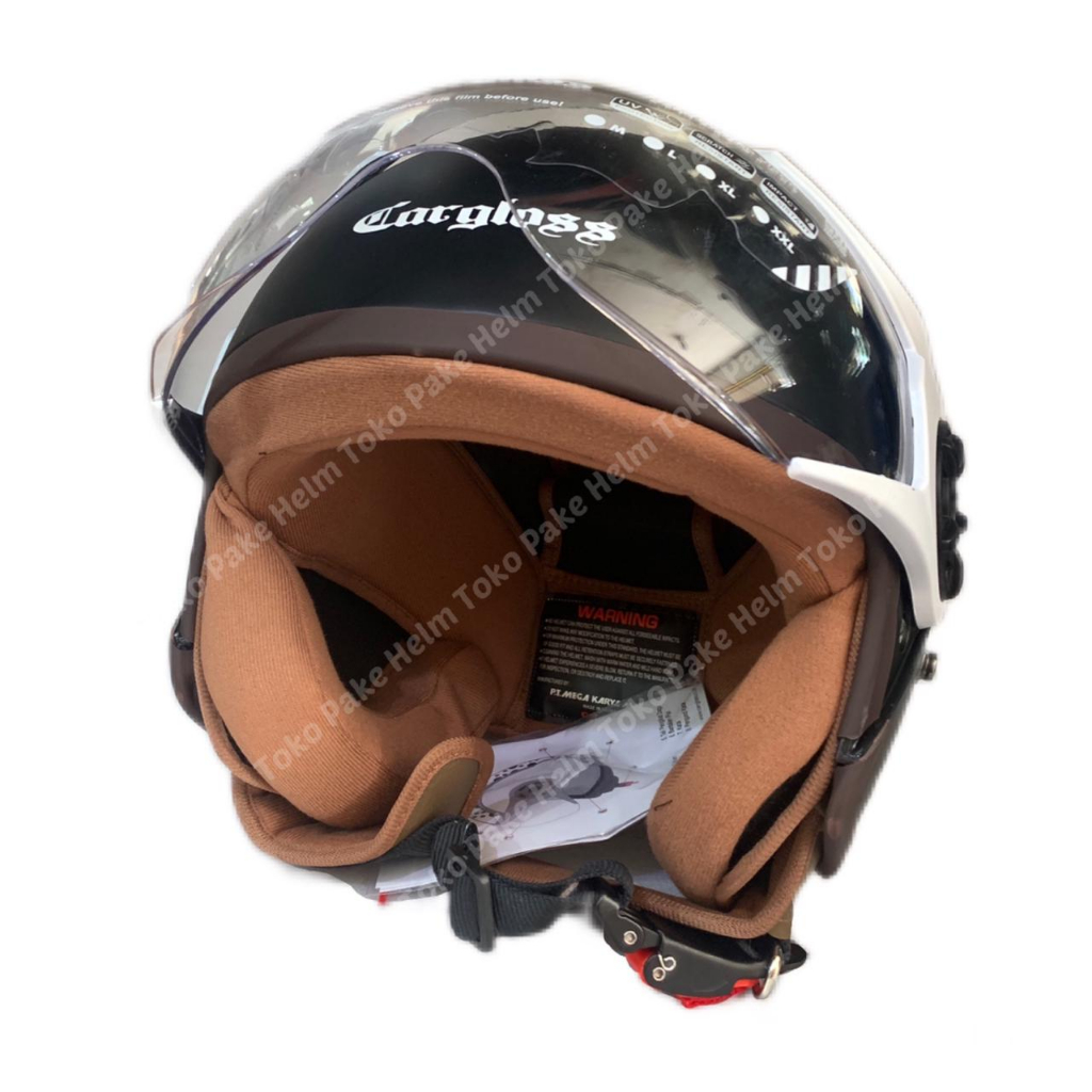 Jual Helm cargloss hijab retro original half face | Shopee Indonesia