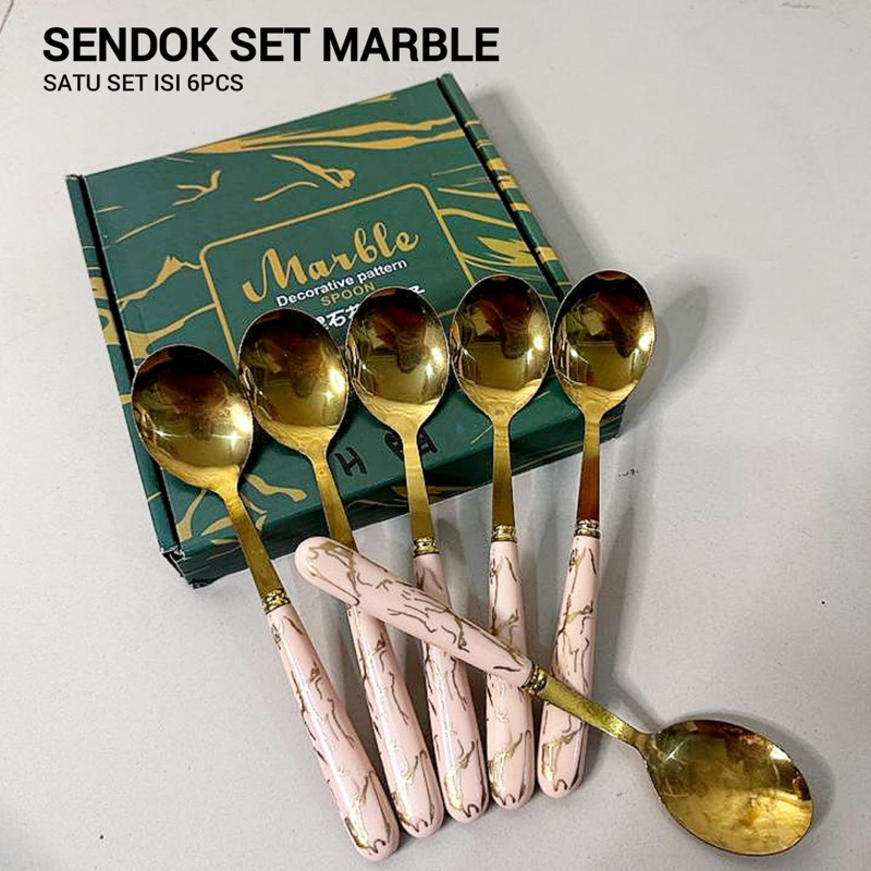 Jual SENDOK SET MARBLE ISI 6PCS | Shopee Indonesia