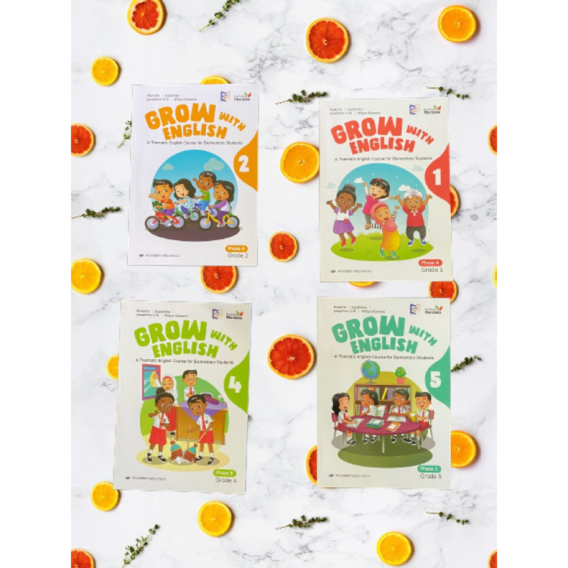 Jual Buku Kumer SD Grow With English Kelas 1,2,4,5 Penerbit Erlangga ...