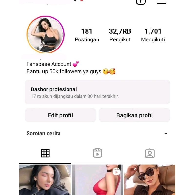 Jual Jual akun instagram 30k followers indonesia real human aktif ...