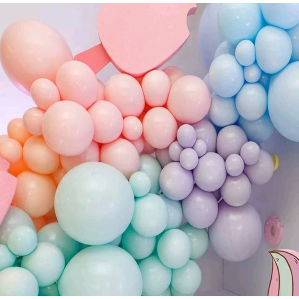 Jual Dekorasi Pesta Balon Latex Macaron Per Satuan / Balon Pastel Warna ...