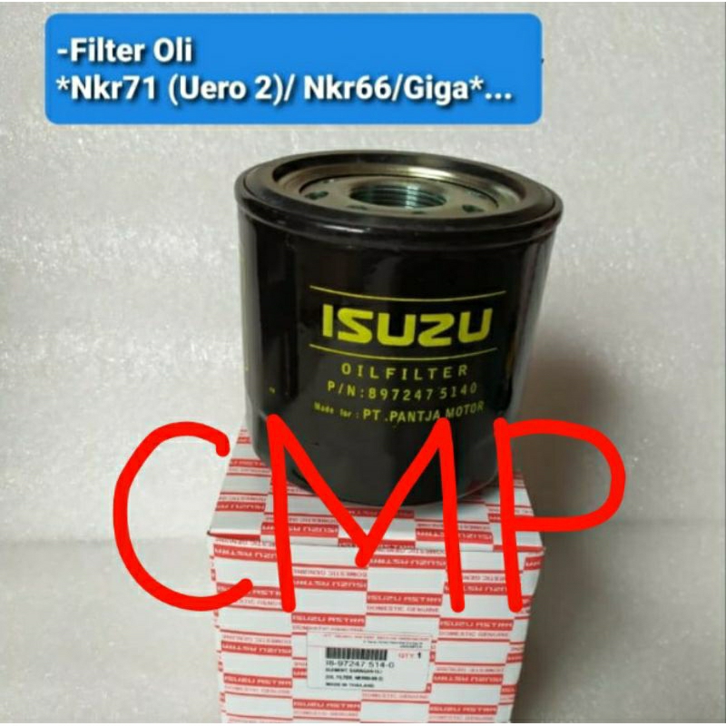 Jual FILTER OLI SARINGAN MINYAK OIL FILTER ISUZU NKR71(UERO 2)/NKR66 ...