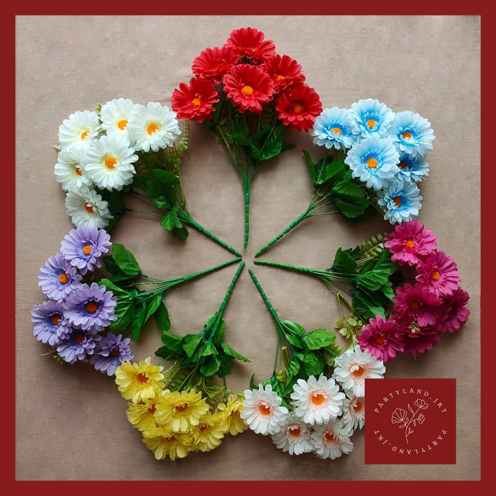 Jual Artificial Spring Daisy x6 Bunga Carnation Bunga Artificial Bunga ...