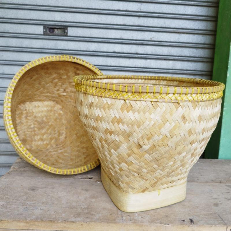 Jual Bakul Nasi Wakul Bambu Boboko Diameter 37cm | Shopee Indonesia