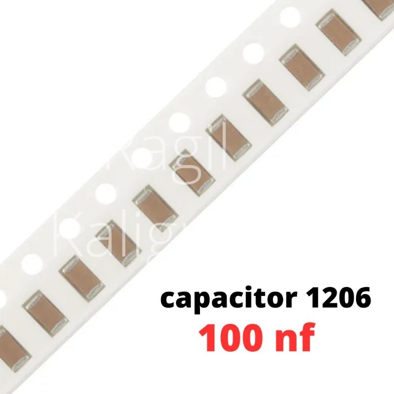 Jual CAPASITOR 100NF SMD 1206 - CAPACITOR SMD 1206 100 NF 104 50V ...