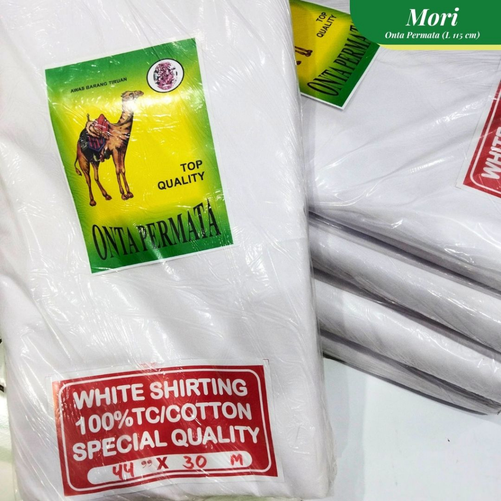 Jual Kain Mori Putih Murah Cap Onta Delima dan Onta Permata MORI ...