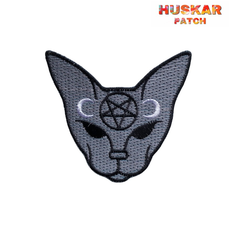 Jual PATCH BORDIR / EMBLEM BORDIR JAHIT CAT KUCING METAL SATAN | Shopee ...