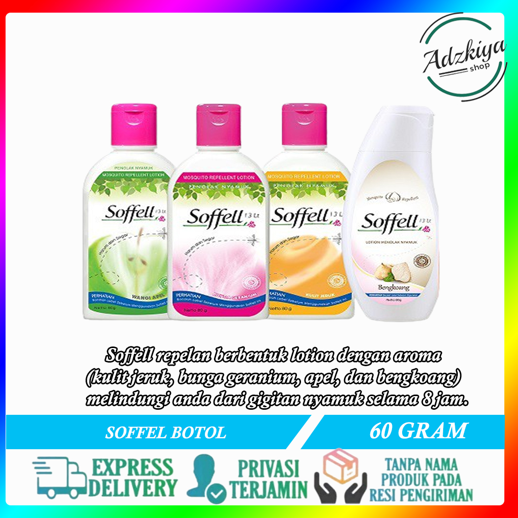 Jual Anti nyamuk Soffell sofel soffel botol kulit jeruk / bunga ...