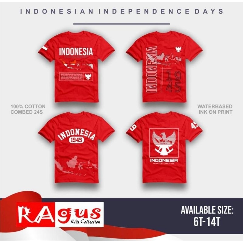 Jual Baju Kaos Kemerdekaan Indonesia | Shopee Indonesia