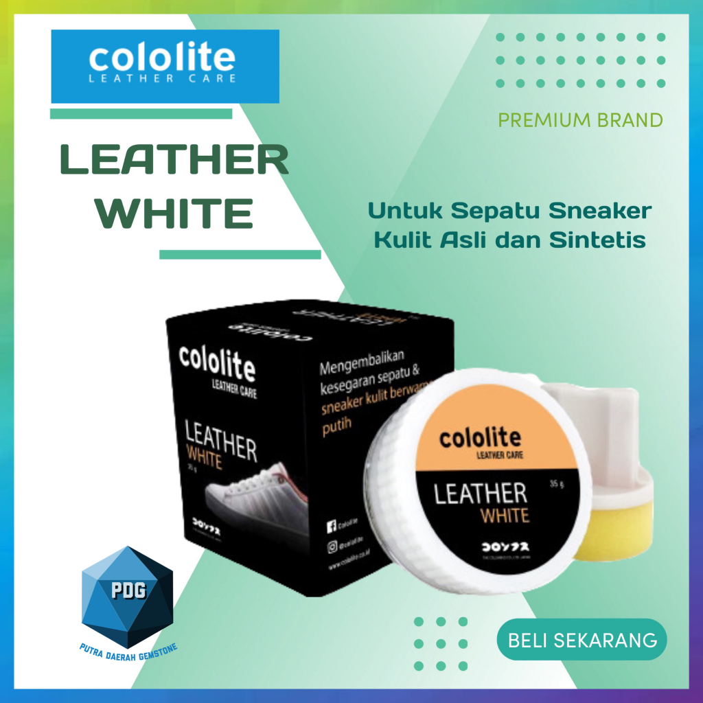 Jual COLOLITE LEATHER WHITE Semir Sepatu Putih Sneaker Kulit Vinyl ...