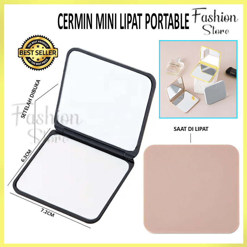 Jual FS- CERMIN MINI LIPAT PORTABLE TRAVELING / KACA CERMIN LIPAT MAKE ...