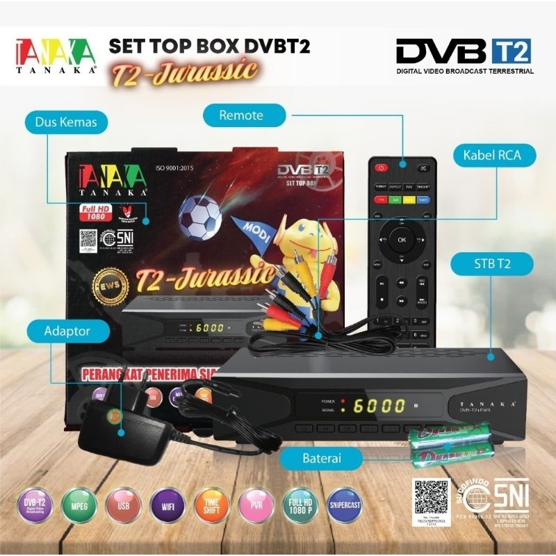 Jual STB Box Tanaka T2 Jurasic DVB-T2 | Shopee Indonesia